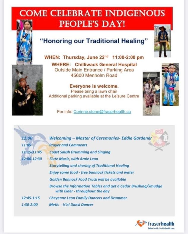 Indigenous Peoples Day – Chilliwack Hospital – Fraser Valley Labour Council